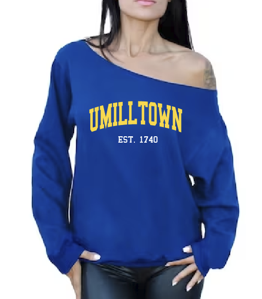 Custom Classic Off The Shoulder Crewneck – Westway Customs